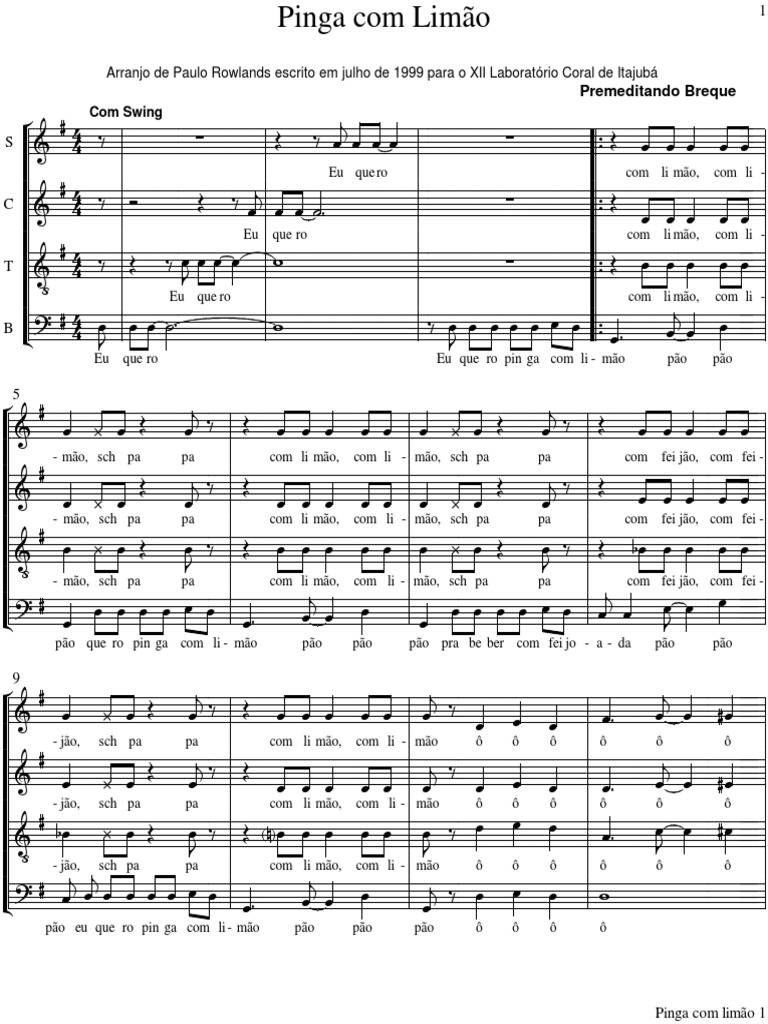 Pinga Com Limao STBA Completo | PDF