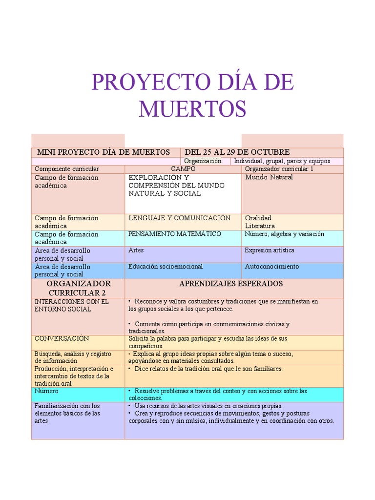 Proyecto Dia de Muertos | PDF