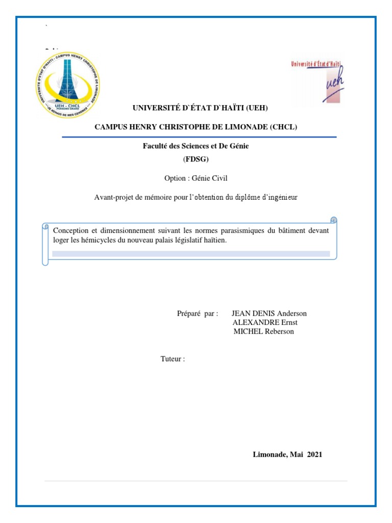 Conception parasismique du palais législatif | PDF | Génie parasismique ...