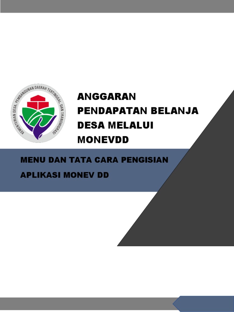 Modul Menu Dan Tata Cara Pengisian Aplikasi Monev DD | PDF