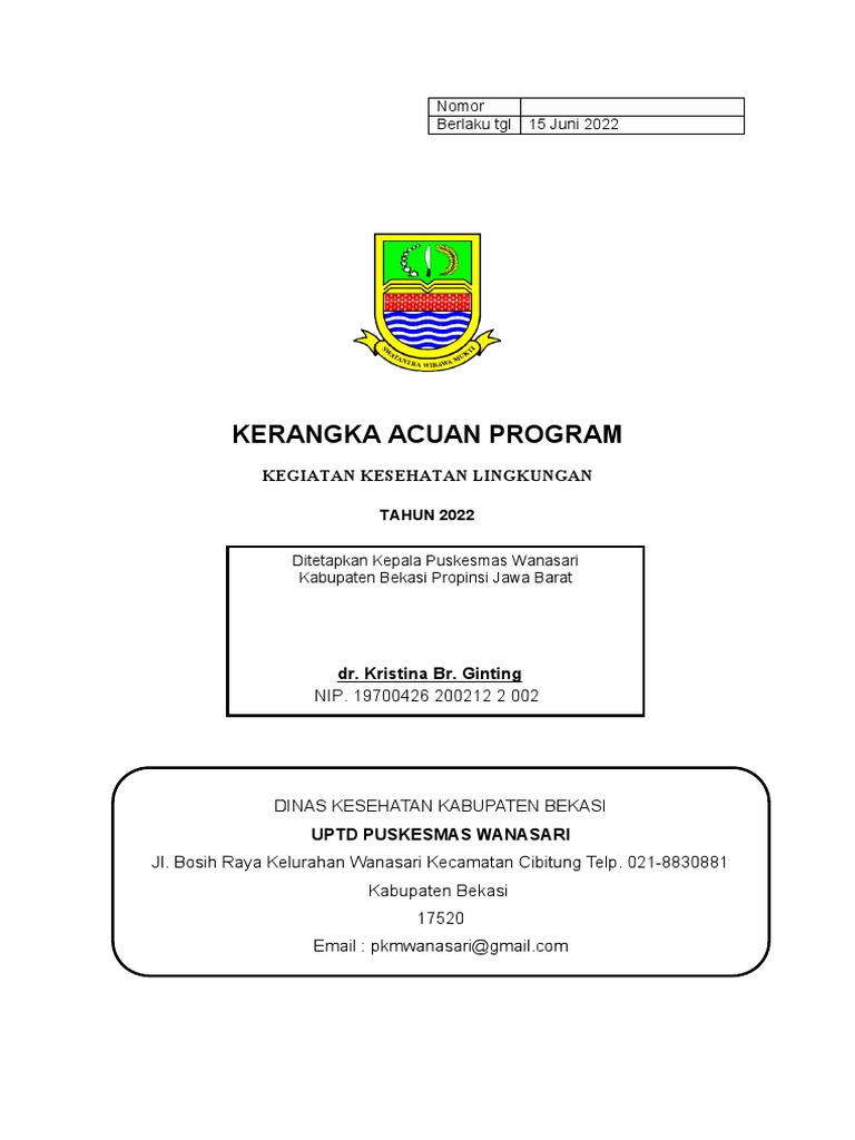 Kak Program Kesling 2022 | PDF