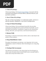 Clinical Psychology Notes | PDF | Psychotherapy | Clinical Psychology