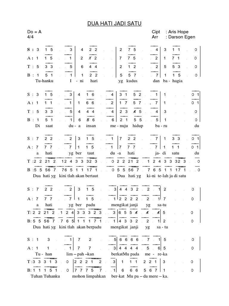 Dua Hati Jadi Satu | PDF