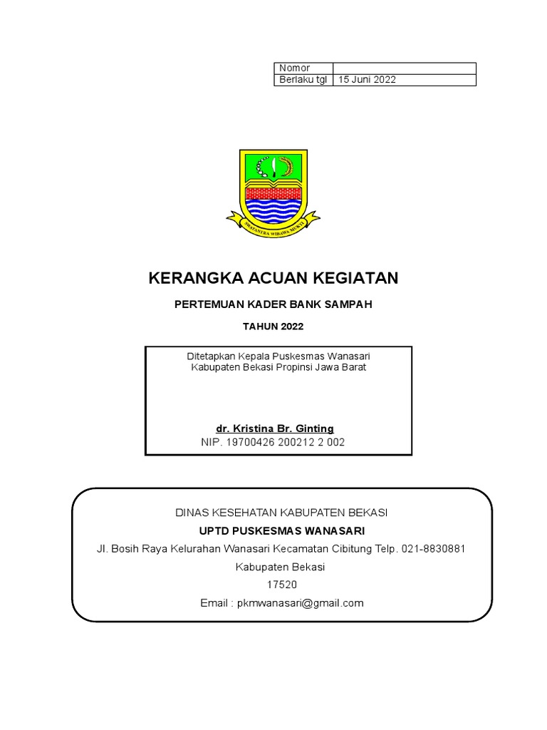 Kak 2022 Bank Sampah | PDF