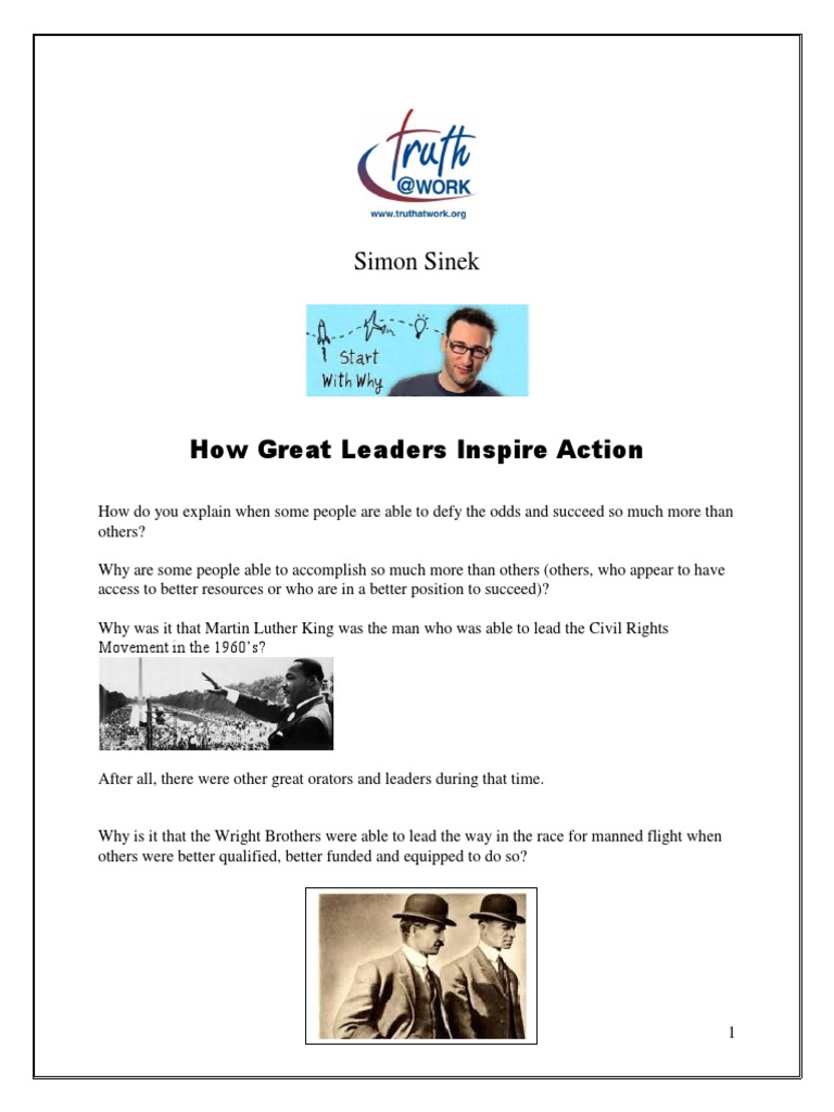 Simon Sinek-How Great Leaders Inspire Action | PDF | Feeling ...