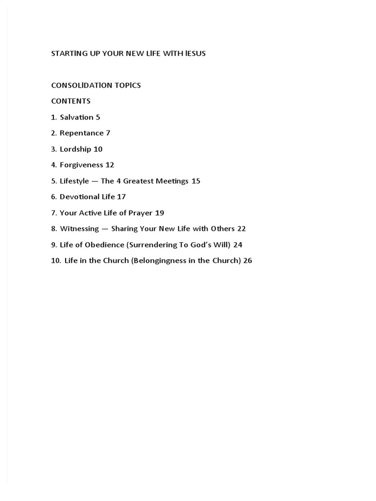 Starting Your New Life with Jesus: A Guide to Growing in Faith ...