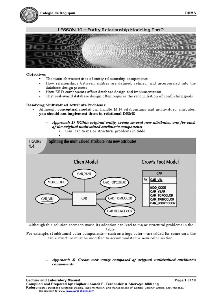 Lesson10 - ERM Part2 | Download grátis PDF | Databases | Information Technology