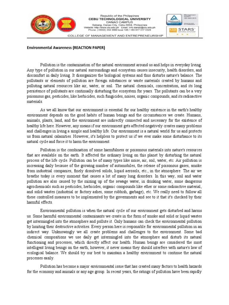 SPICIFIC ISSUES IN STS 7 Environmental Awareness | PDF | Pollution ...