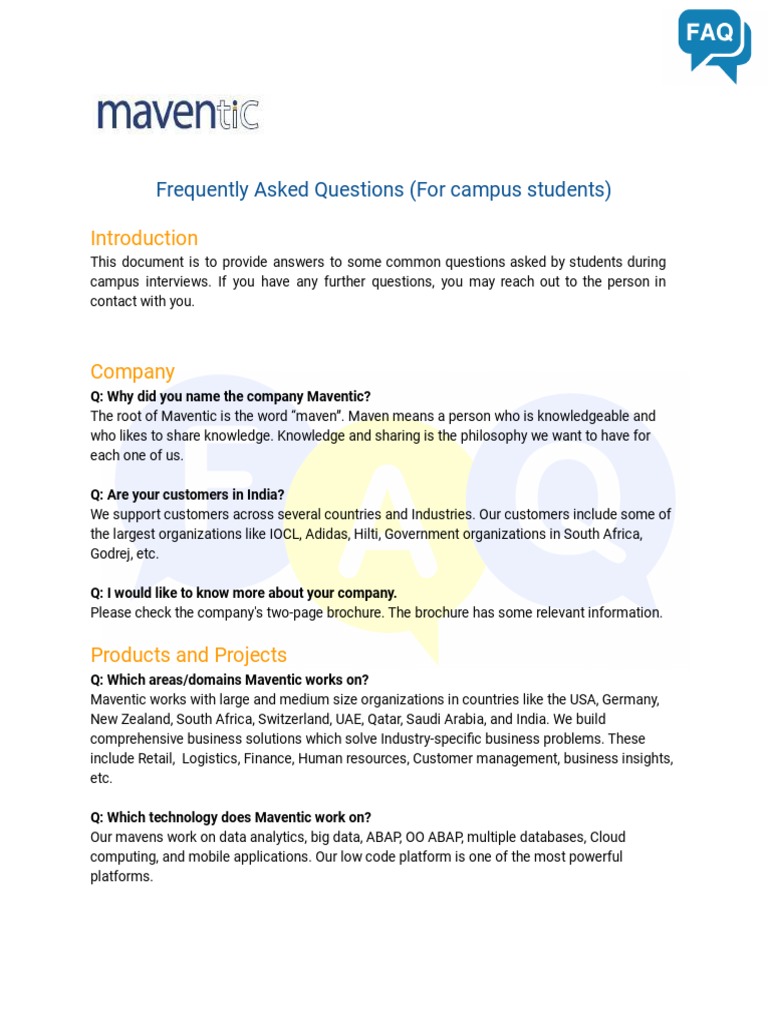 Frequently Asked Questions (For Campus Students) : Q: Why Did You Name ...