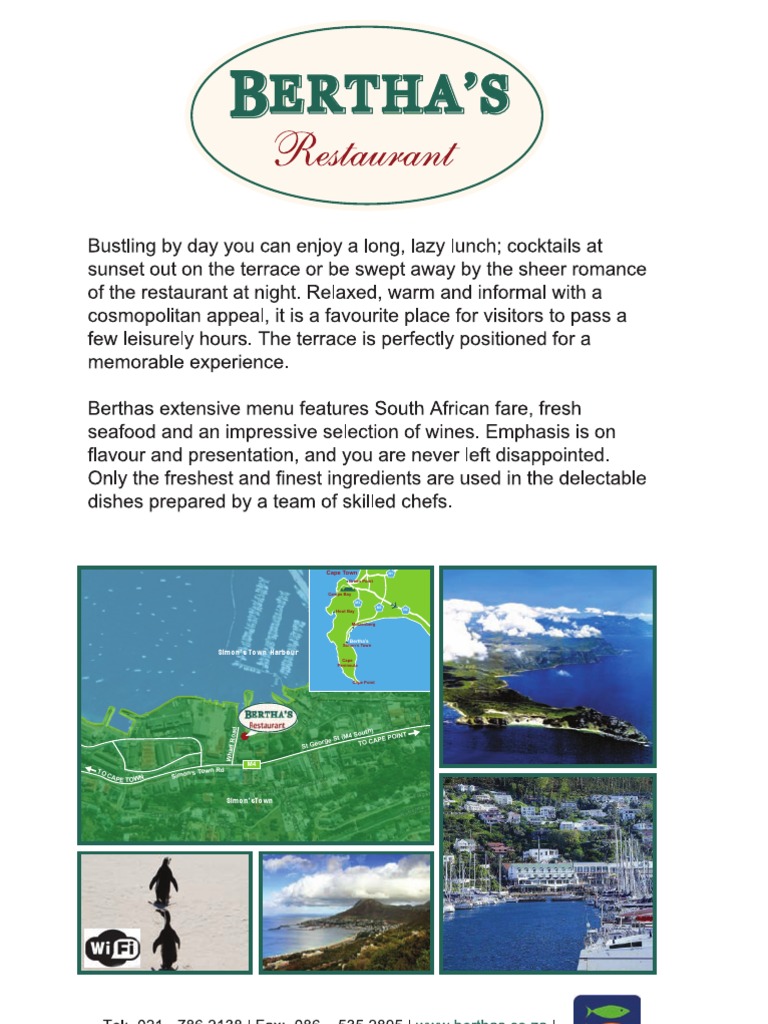 Bertha's Seafood Menus | PDF | Menu | French Fries