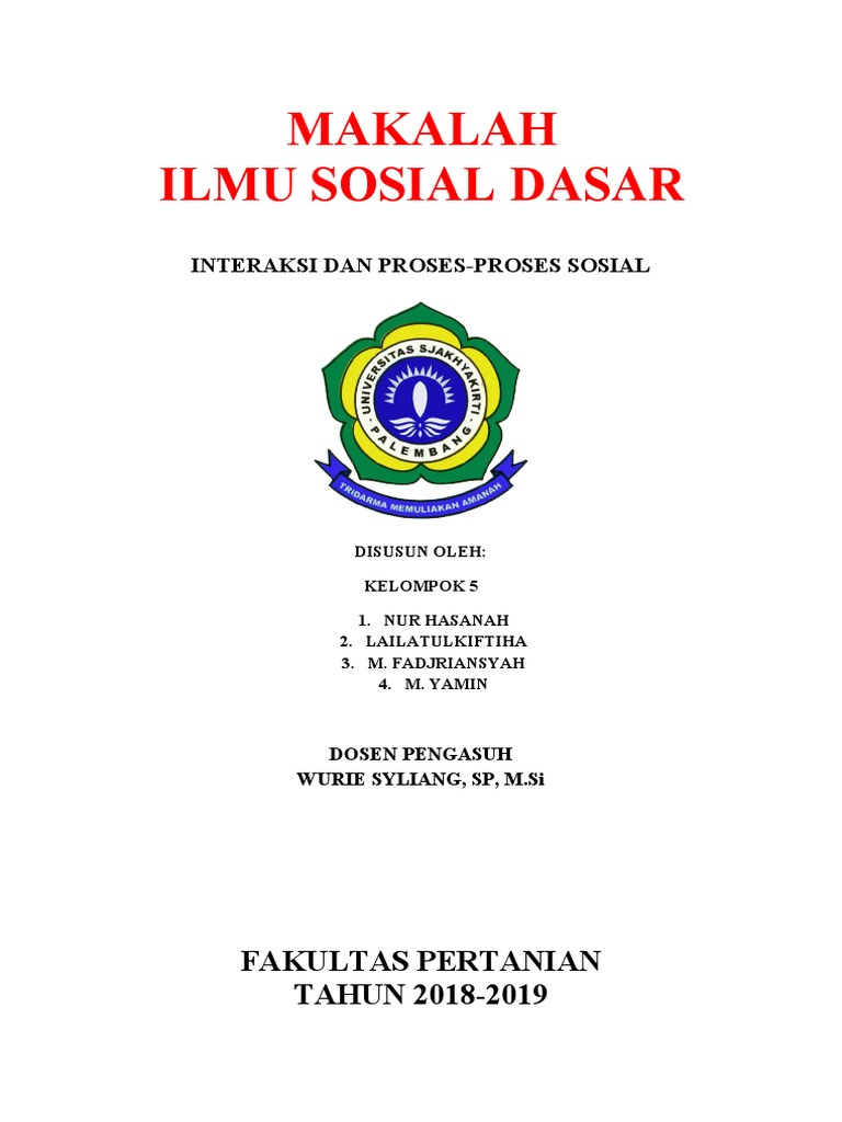 Makalah Interaksi Sosial | PDF | Karier & Perkembangan | Ilmu Sosial