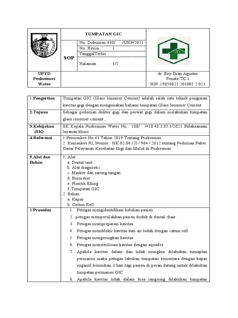 Sop Tumpatan Gic | PDF