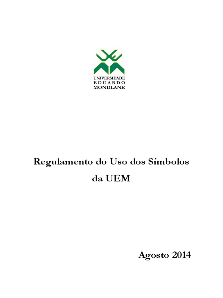 Regulamento dos Símbolos da UEM | PDF | Bandeira | Universidade