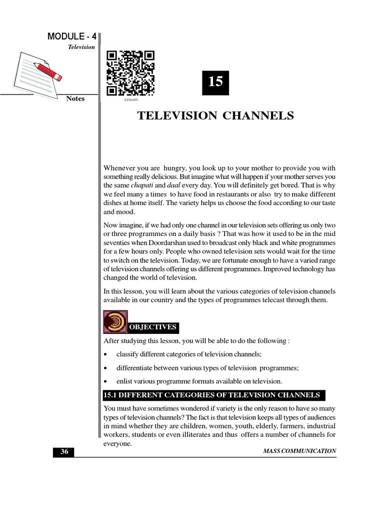 Television Channels: Module - 4 | Download Free PDF | News | Television