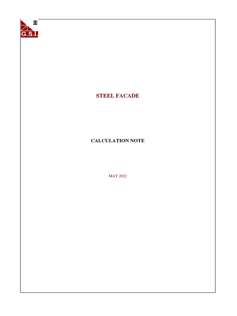 Facade Calculation Note | PDF | Beam (Structure) | Building Engineering