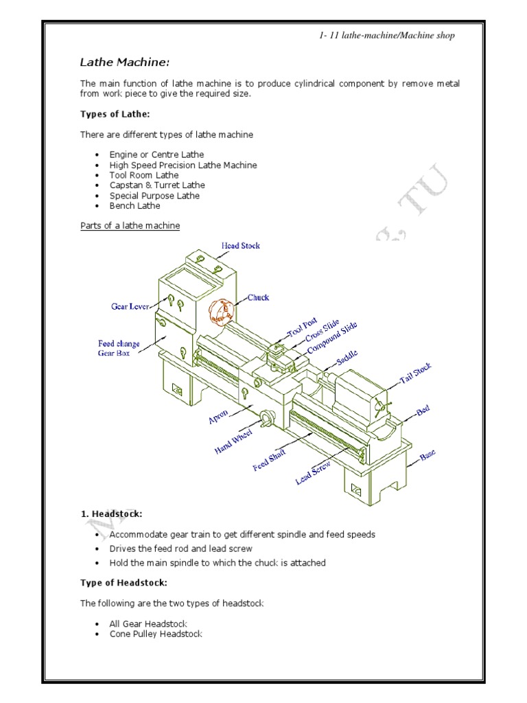 1-11 Lathe-Machine/machine Shop | PDF | Machining | Woodworking