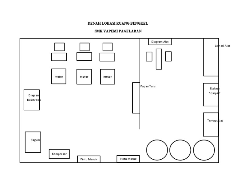 Denah Lokasi Ruang Bengkel | PDF