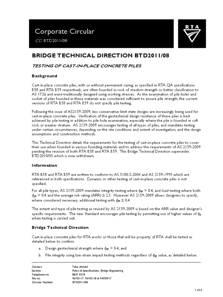 BTD - Testing | PDF | Deep Foundation | Geotechnical Engineering