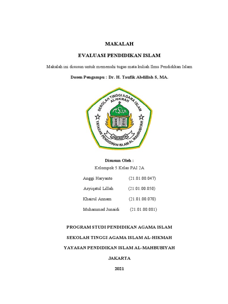 Evaluasi Pendidikan Islam | PDF