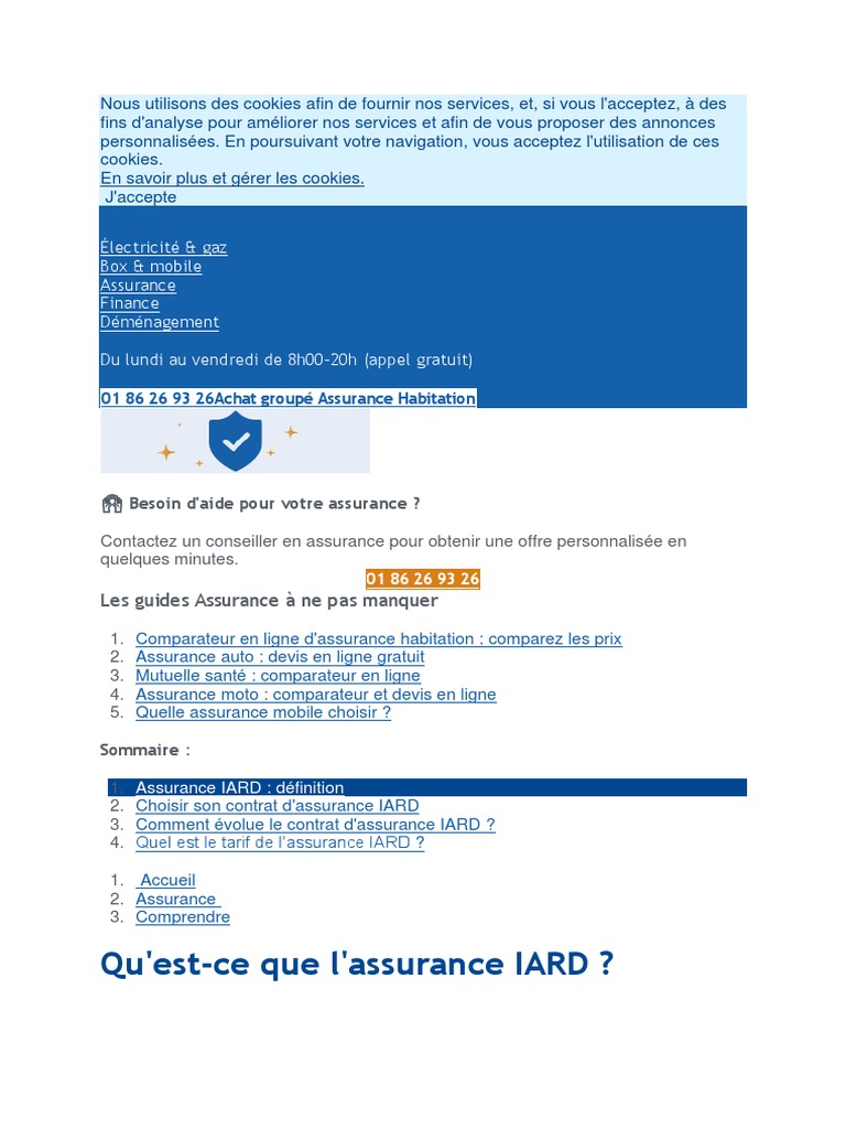 Assurance IARD | PDF | Assurance | Risque financier