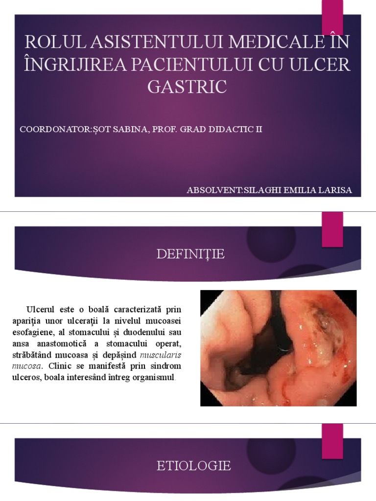 Rolul Asistentei Medicale În Îngrijirea Pacientului Cu Ulcer Gastric 1 ...