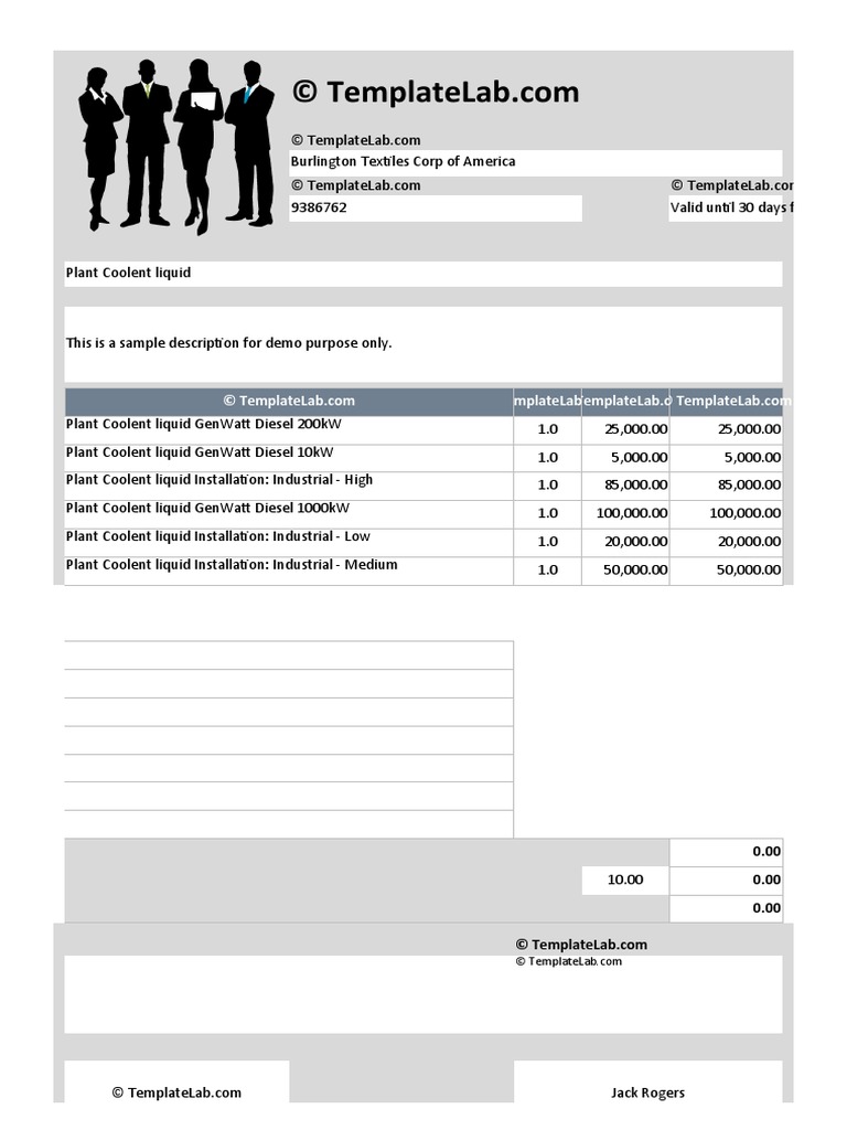 Freelance Quote Template - TemplateLab | PDF | Technology & Engineering