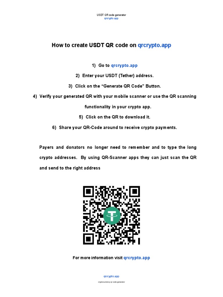 Generate USDT QR Code | PDF