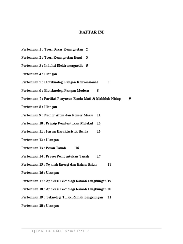 Latihan Soal IPA IX Semester 2 | PDF