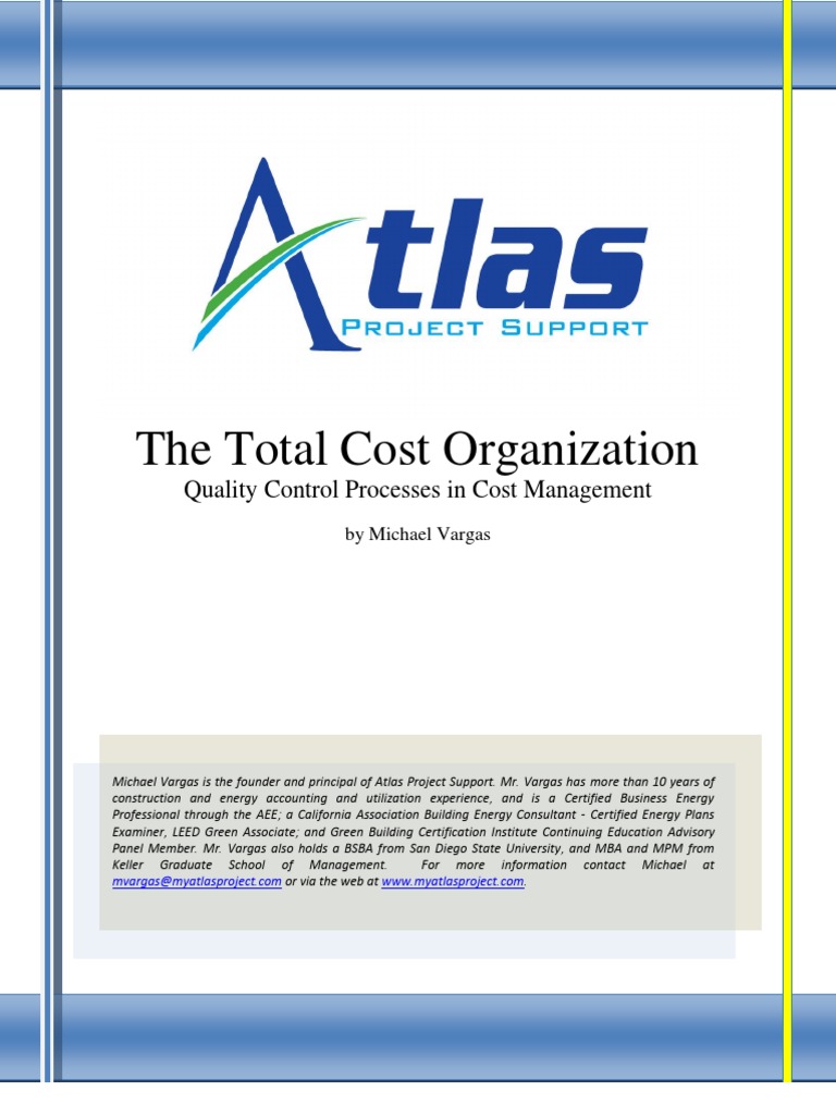 Total Cost Management - The Atlas Approach | PDF | Business Process ...