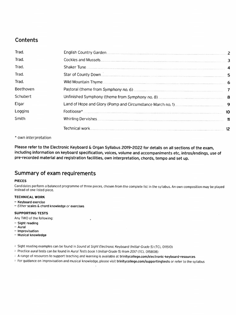 Keyboard Grade 1 | PDF