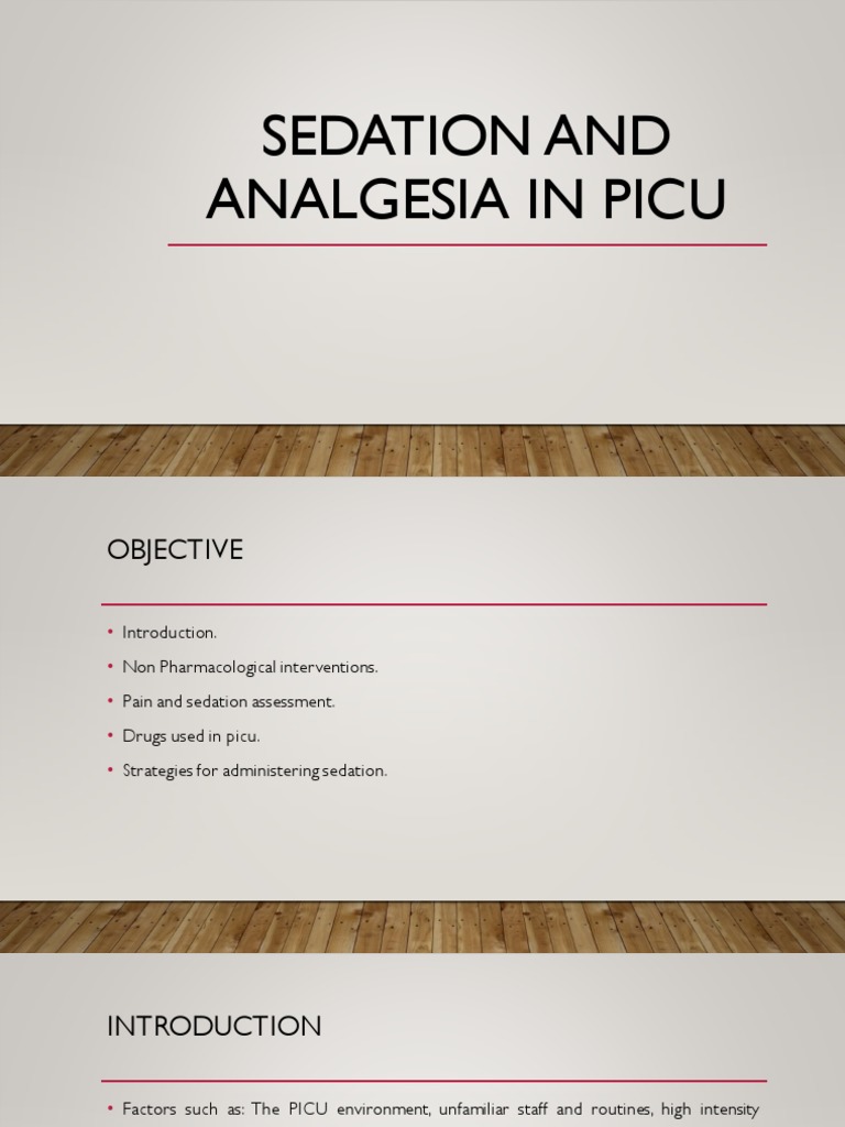 Sedation and Analgesia in Picu | PDF | Midazolam | Fentanyl