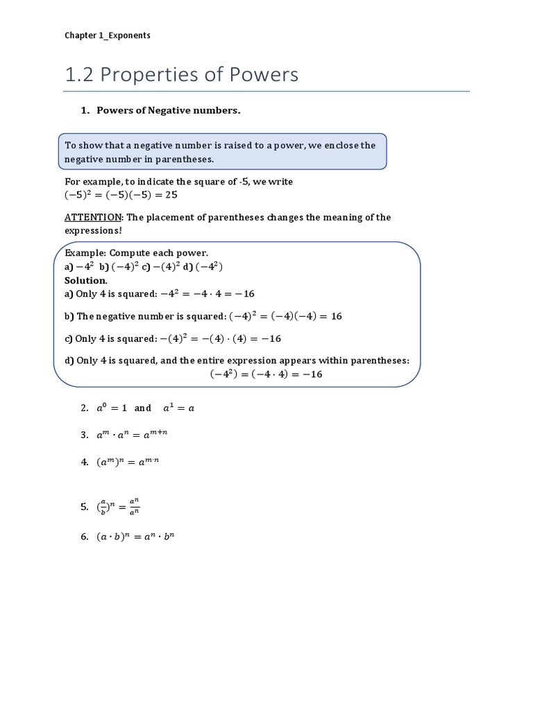 Properties of Powers | PDF