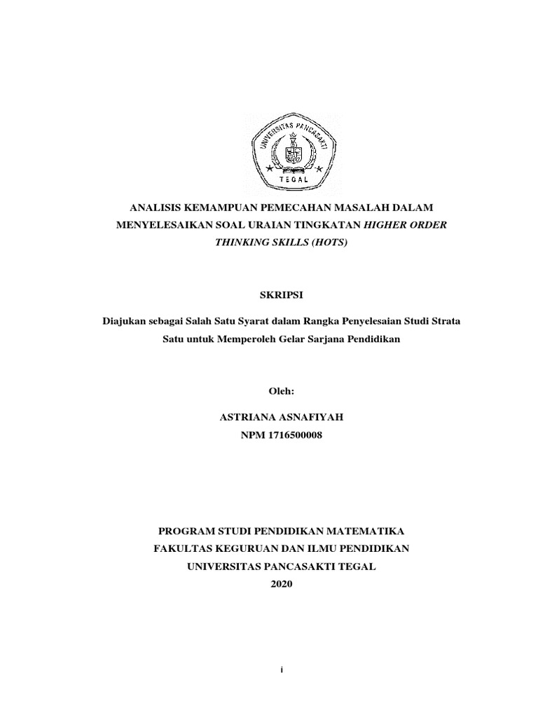 Skripsi Astriana A | PDF | Komputer