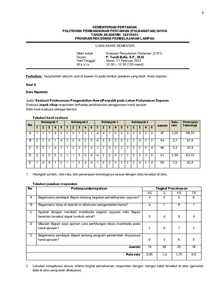 Evaluasi Penyuluhan Pertanian dan Program GEDOR HORTI | PDF