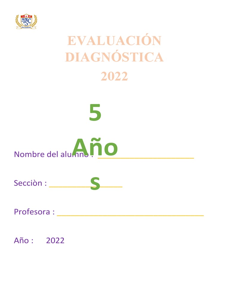 Evaluacion Diagnostica 5 Años | PDF | Crecimiento personal y ...