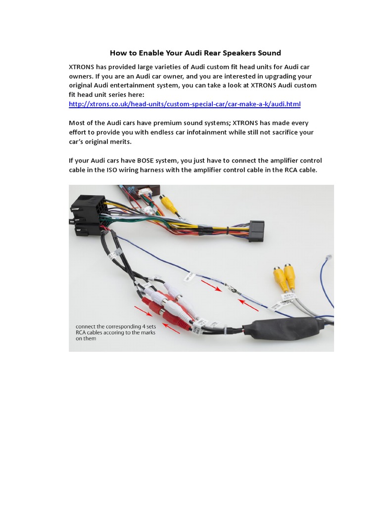 How To Enable Your Audi Rear Speakers Sound | PDF