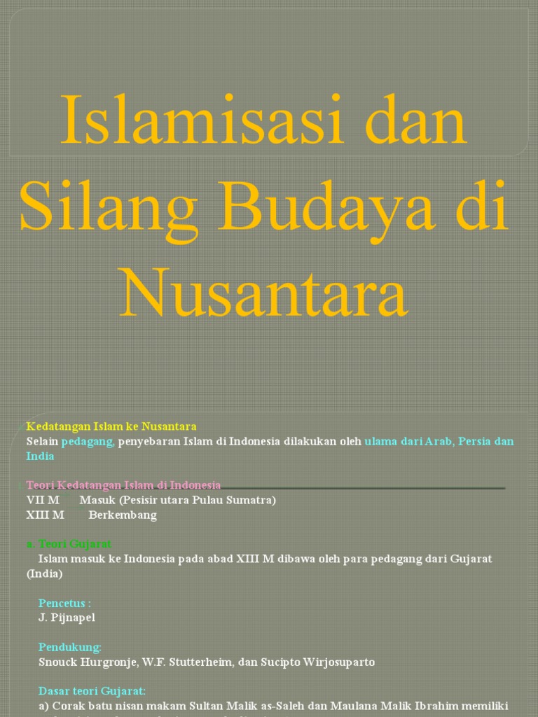 Islamisasi Dan Silang Budaya Di Nusantara | PDF