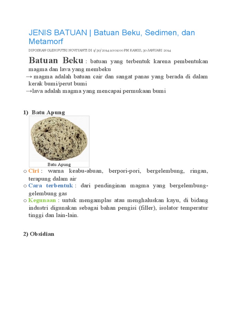 Jenis Batuan | PDF
