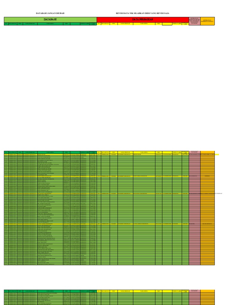 REVISI DATA NIK | PDF