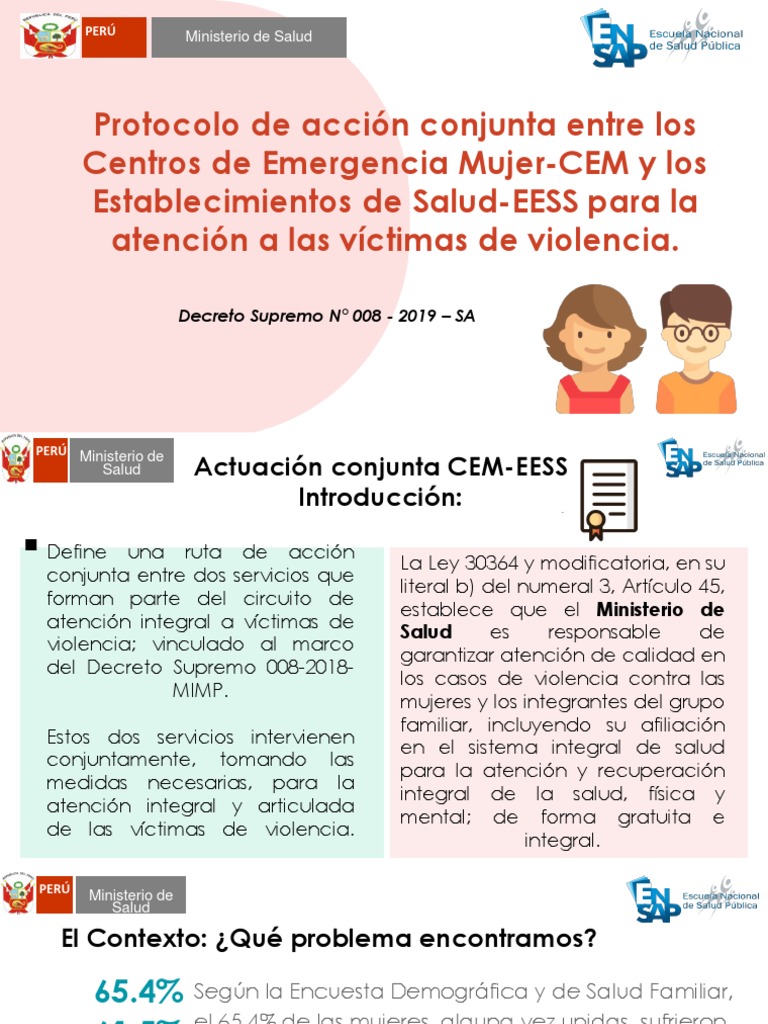 Protocolo de Acción Conjunta Entre Centros de Emergencia Mujer y Establecimientos de Salud ...