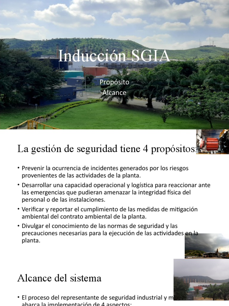 Inducción SGIA | PDF | Seguridad y salud ocupacional | Riesgo