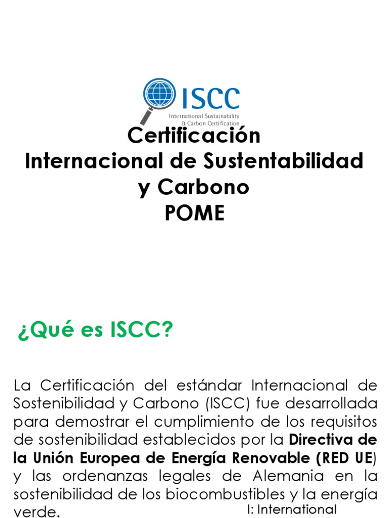 ISCC Sustainability and Carbon Certification | PDF | Biocombustible ...