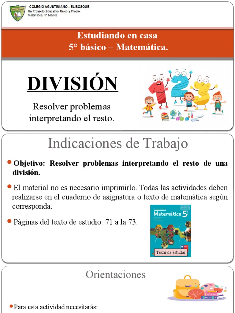 5tomatematica Divisiones Resolver Problemas Con El Resto | PDF ...