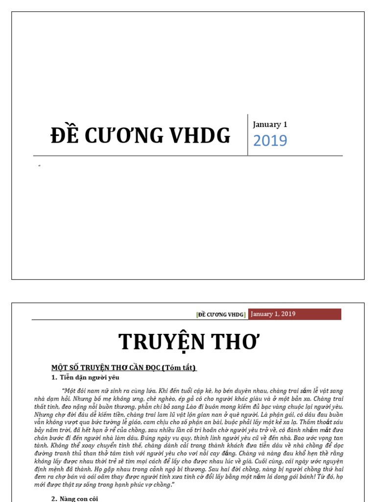 ĐỀ CƯƠNG VHDG FULL | PDF