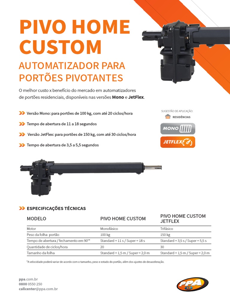 PPA - Datasheet - Pivo Home Custom - Lay 2 5818655 | PDF