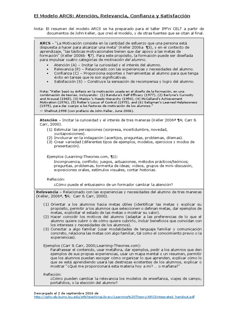 Manual para Integrar ARCS | PDF | Evaluación | Aprendizaje