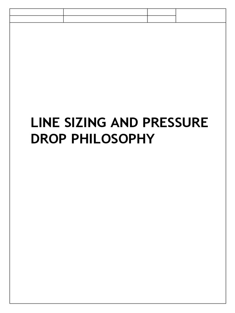 Line Sizing and Pressure Drop Guidelines | PDF | Pump | Fluid Dynamics