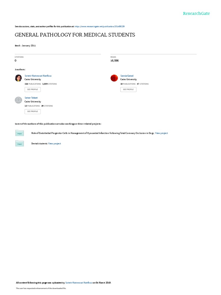 General Pathology For Medical Students | PDF | Necrosis | Pathology