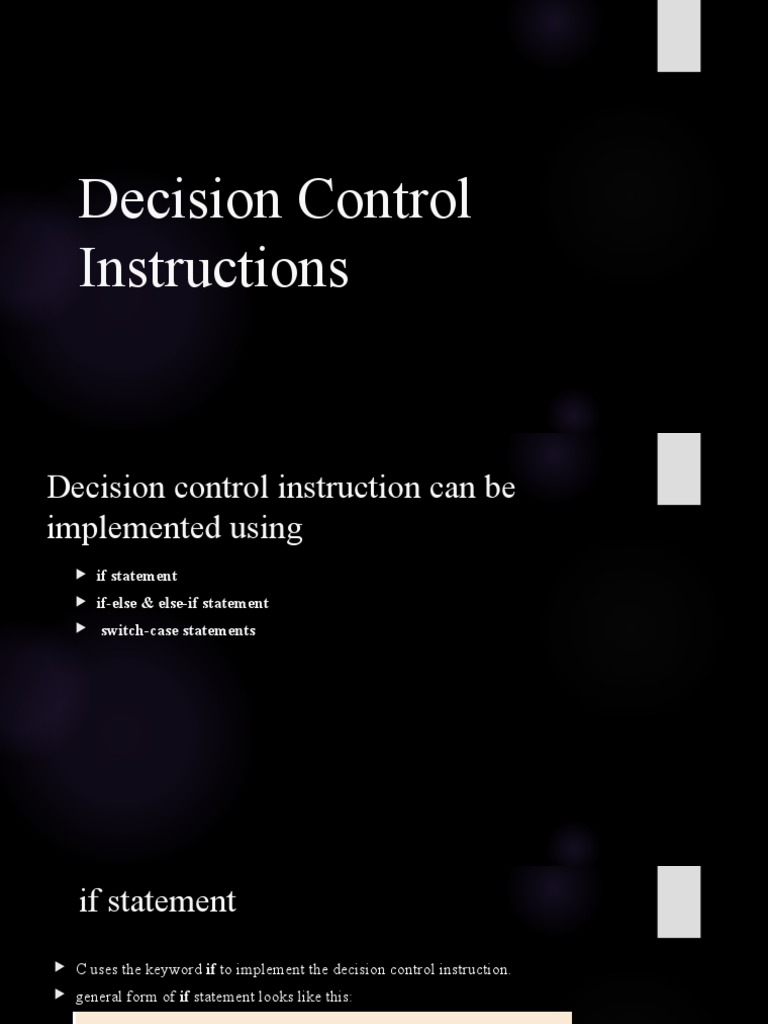 Decision Control Instructions | PDF | Computer Science | Computer ...