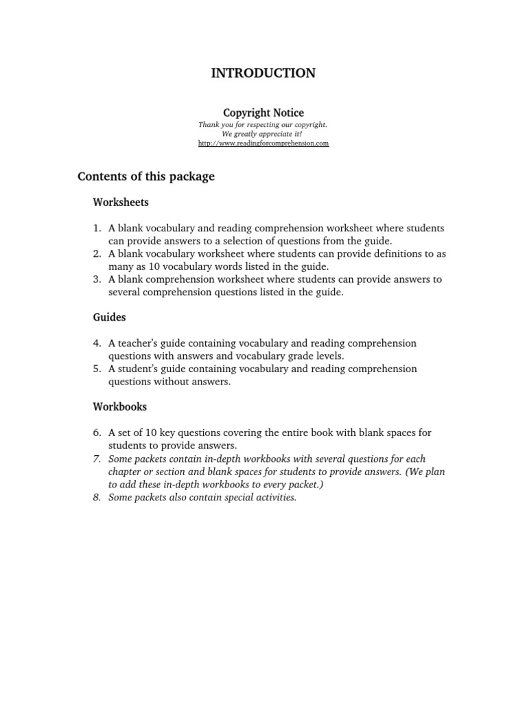 The Secret Garden Reading Comprehension Materials Sample | PDF | The ...